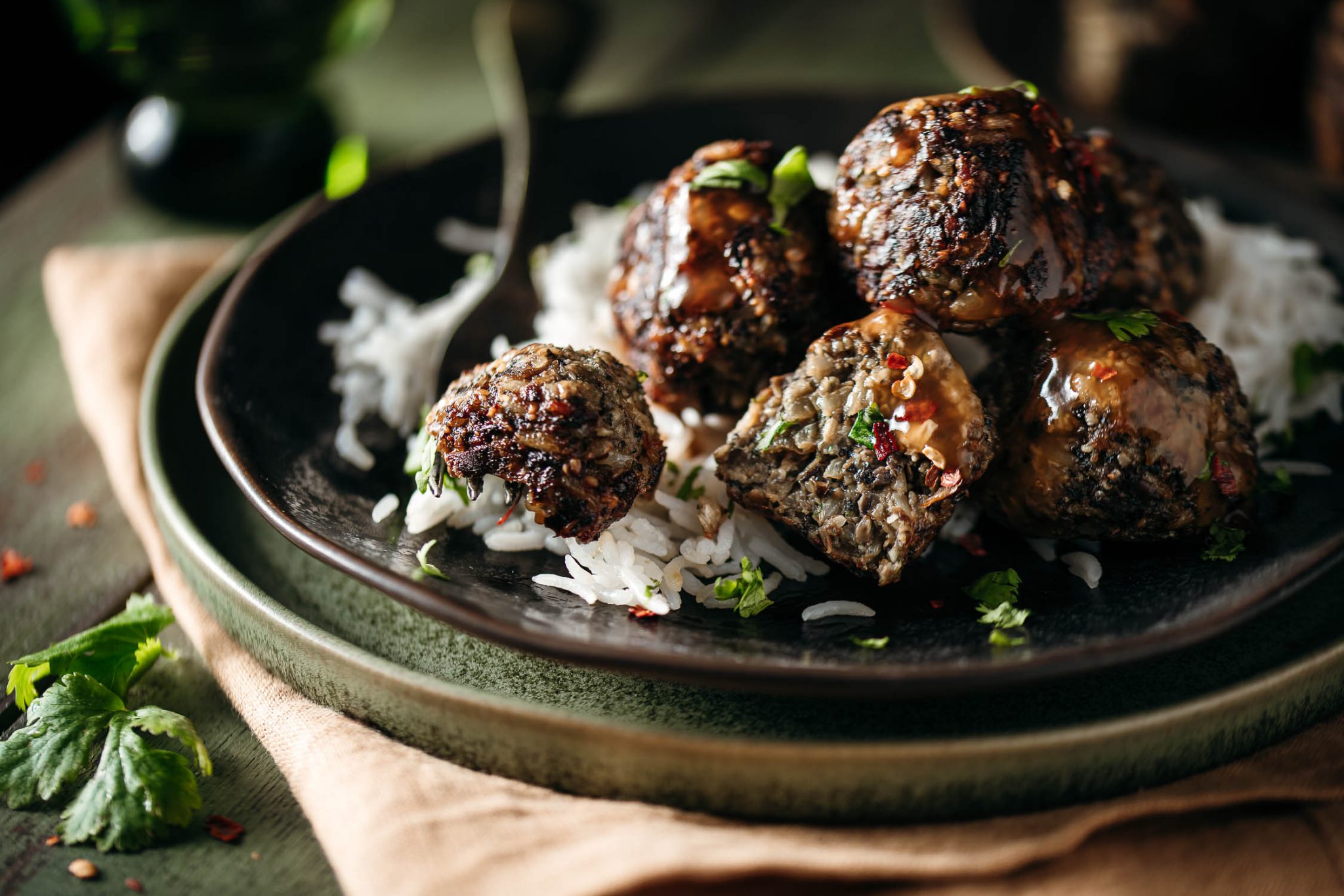 Shiitake and Rice Meatballs with Sweet and Sour Sauce | Murielle Banackissa
